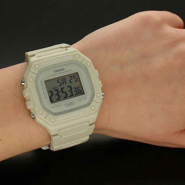 RELOJ CASIO VINTAGE W-218HC-8AVDF BLANCO ILLUMINATOR – GOODTIME.CL